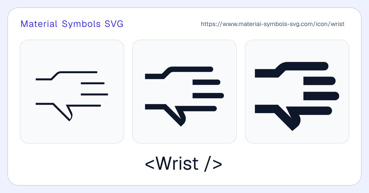 Wrist Icon - Material Symbols SVG
